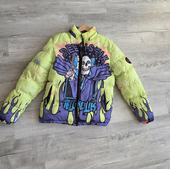 reelistik | Jackets & Coats | Reelistik Mens Puffer Jacket Size Lime ...